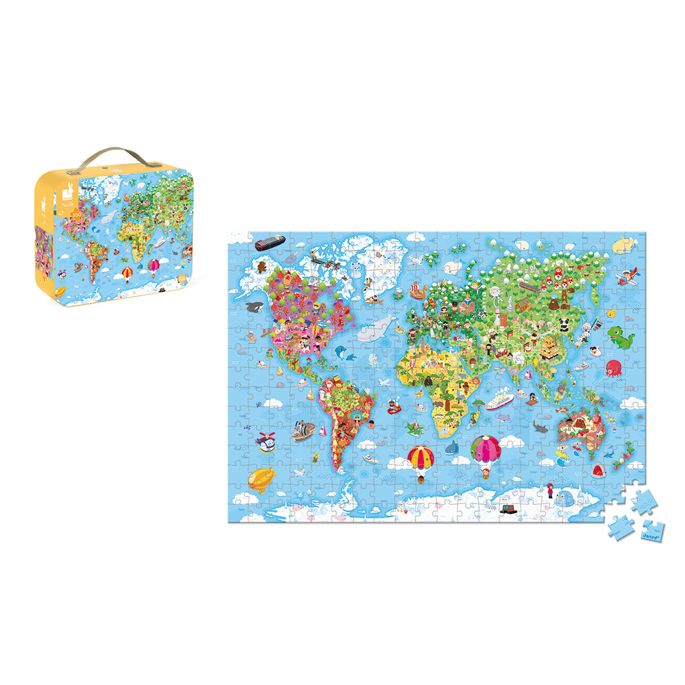 Giant World Map Puzzle - 300 Pieces
