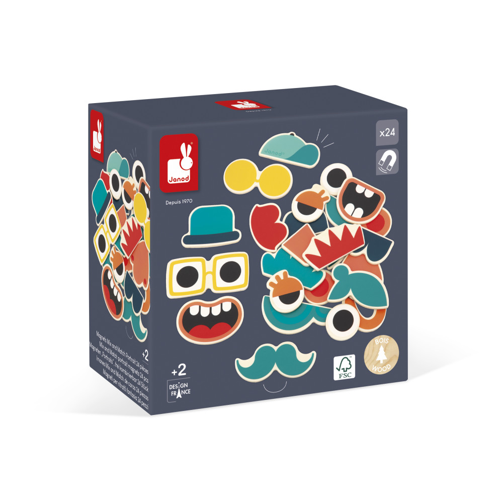 MIX AND MATCH PORTRAIT MAGNETS -24 PIECES