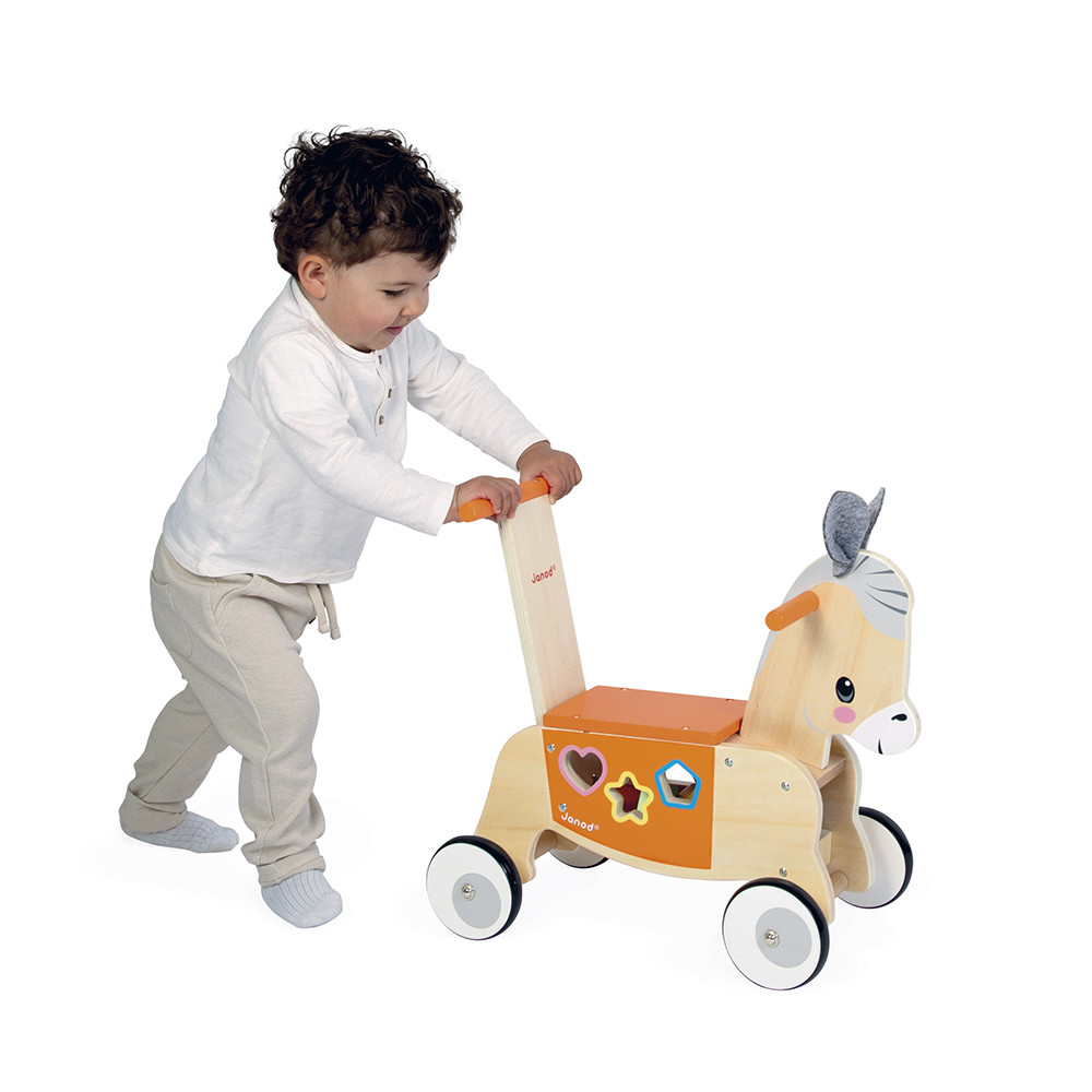 Farm Donkey Ride-On with Shape Sorter