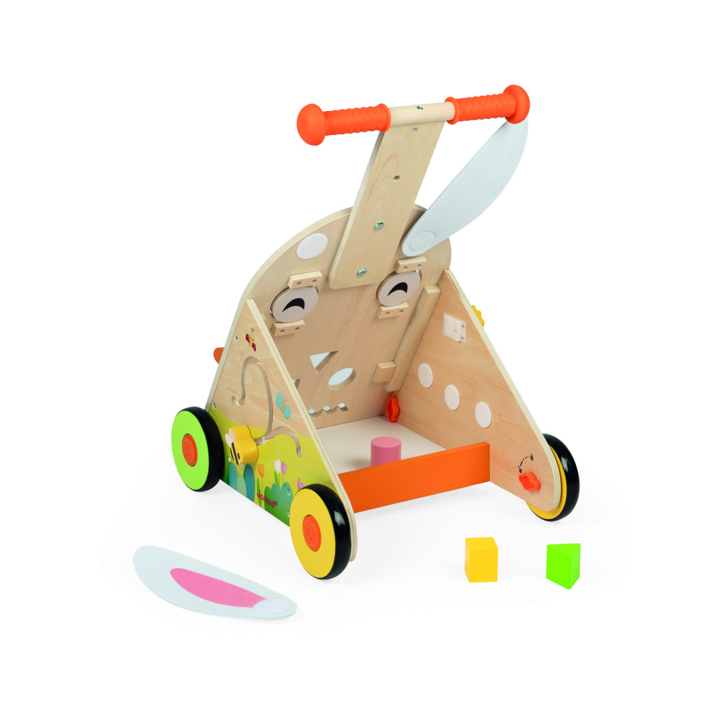 Wooden Rabbit Multi-Activity Baby Walker