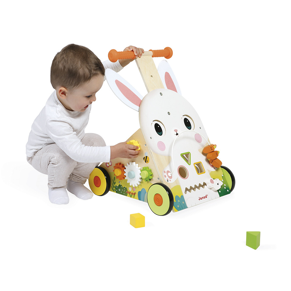 Wooden Rabbit Multi-Activity Baby Walker