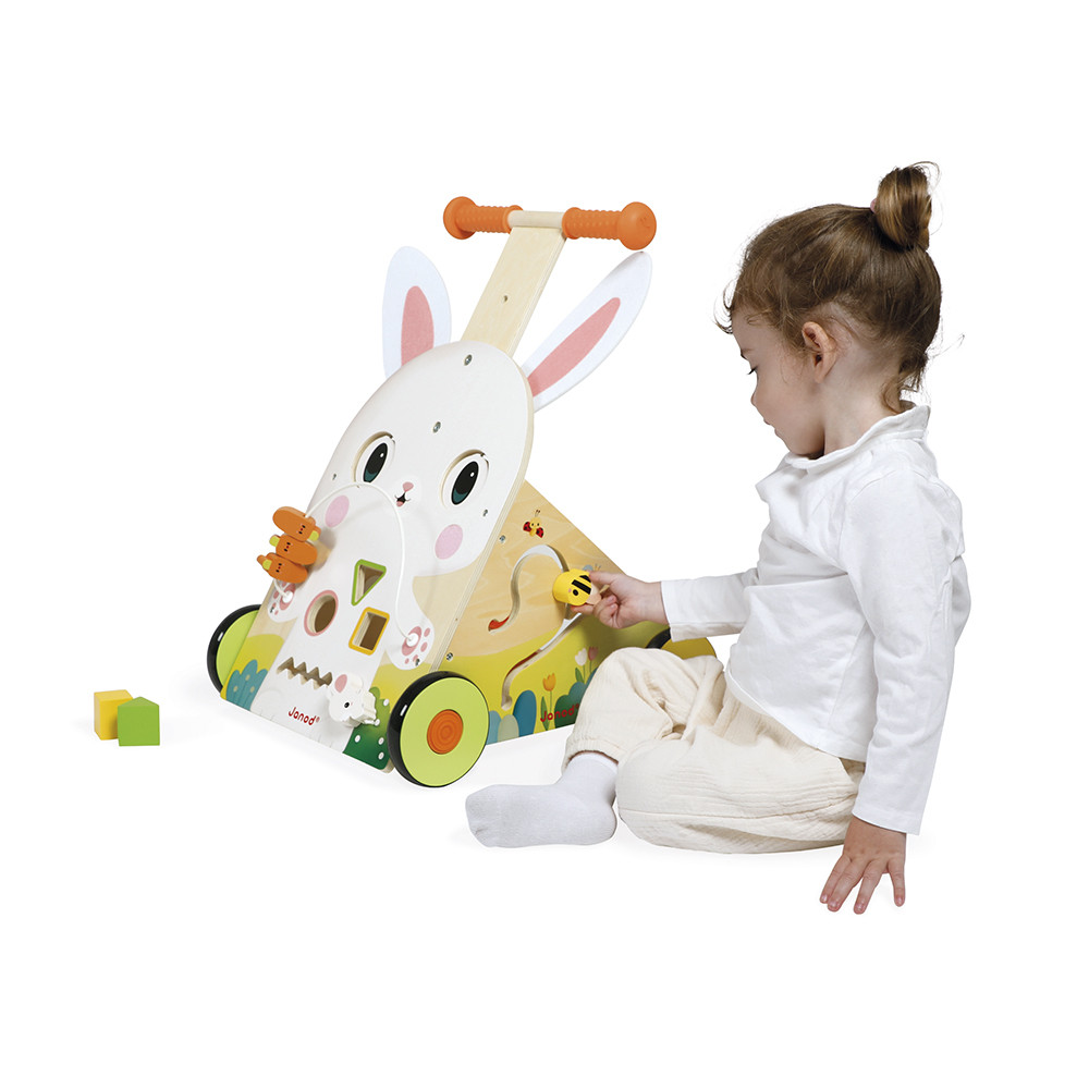 Wooden Rabbit Multi-Activity Baby Walker