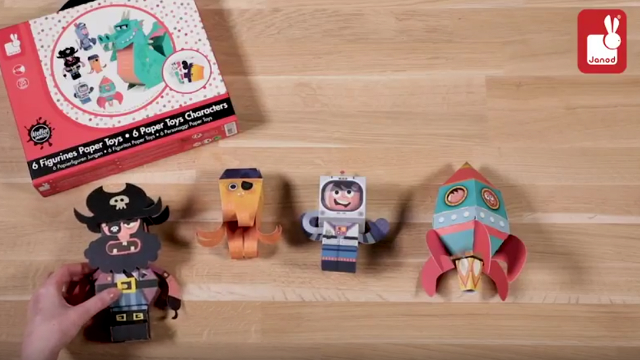 Boy’s Paper Toys Characters - Janod